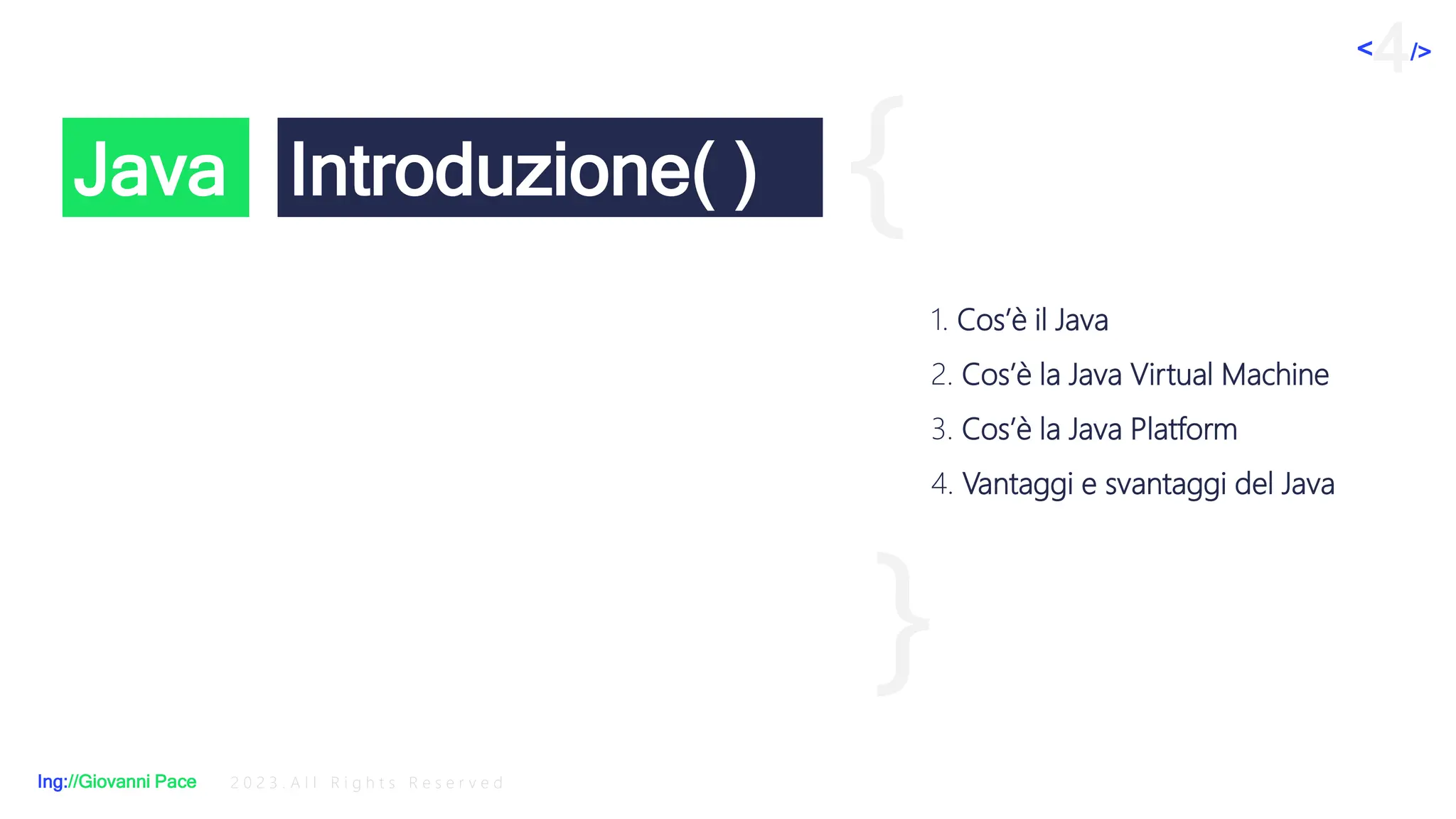 Introduzione al java | PPTX