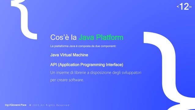 Introduzione al java | PPTX | Programming Languages | Computing