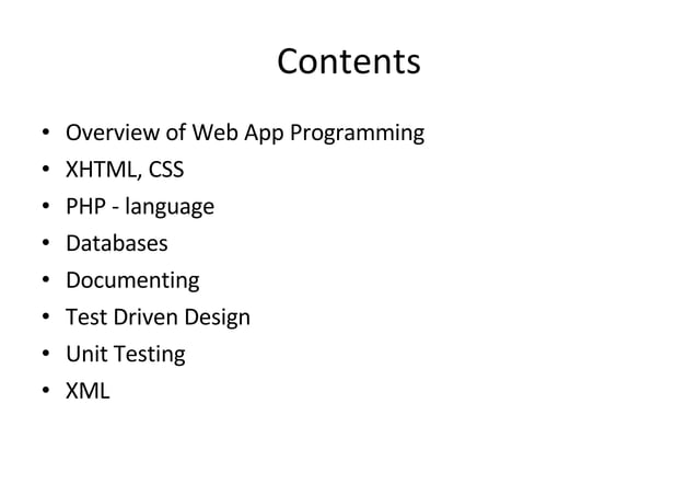 Introduction to Web Application Course | PPT