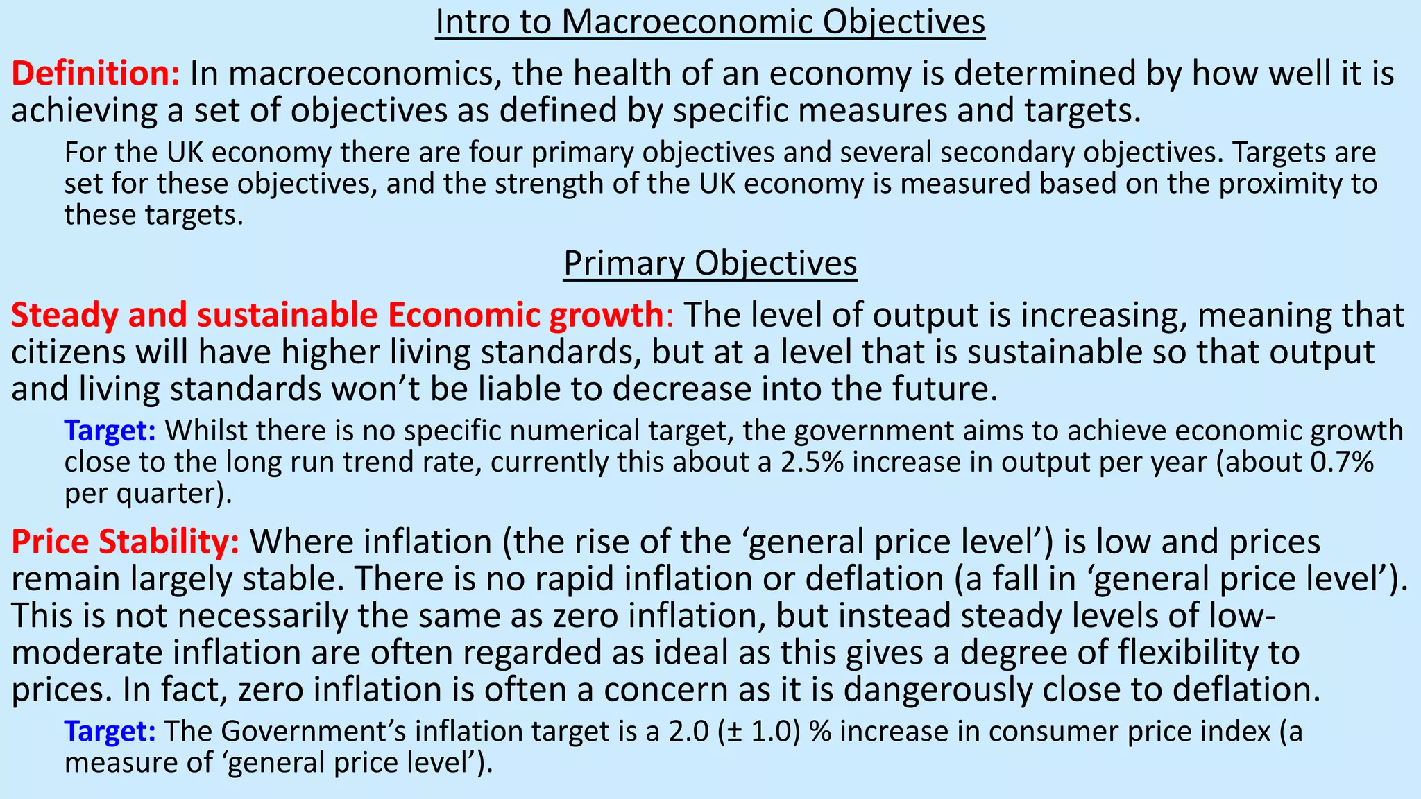 Intro to Macroeconomic Objectives | PPTX