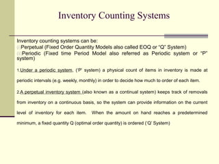 inventory management | PPT