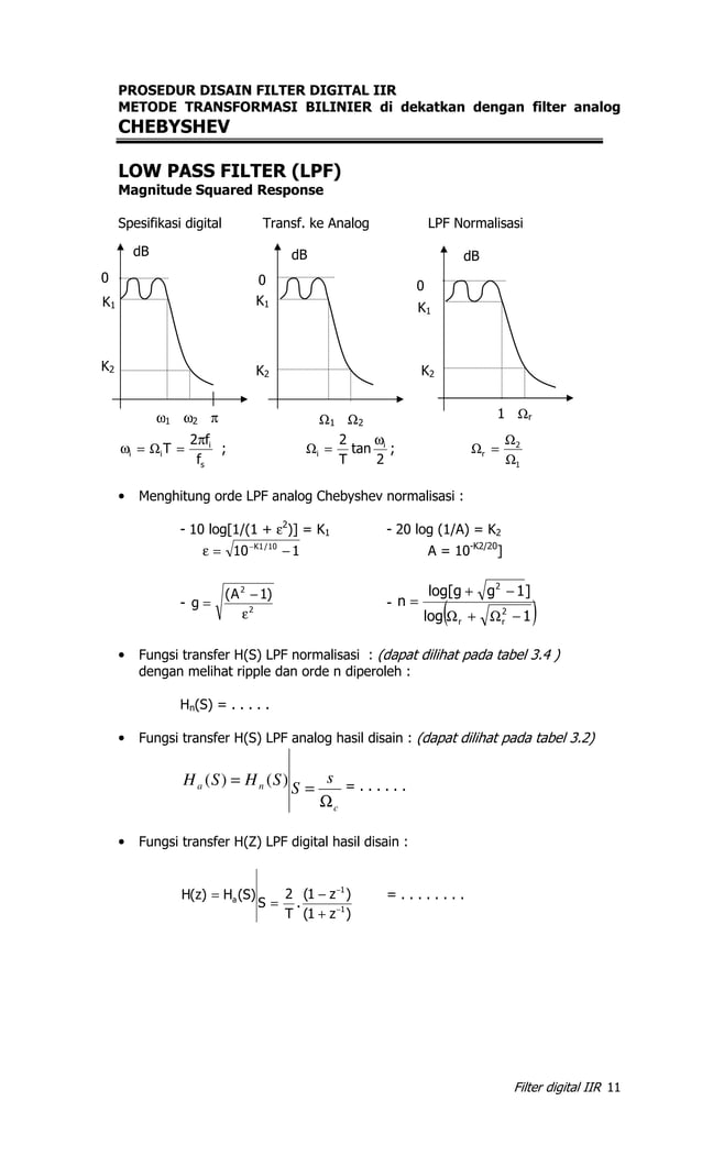Design Filter IIR | PDF