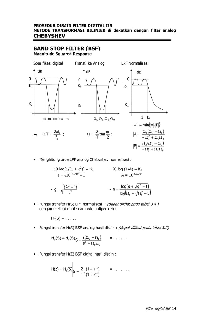 Design Filter IIR | PDF