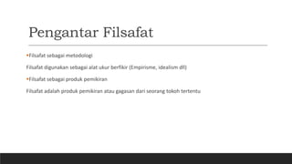 latar belakang lahirna filsafat | PPT