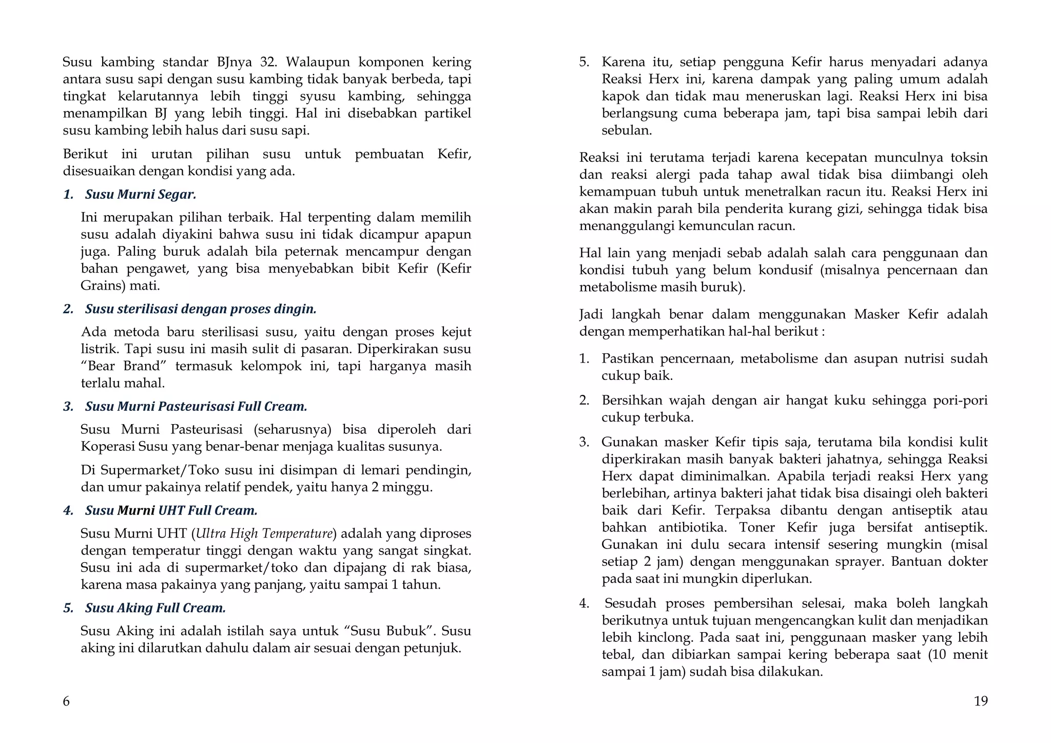 Pedoman Pembuatan dan Pemanfaatan Kefir | PDF