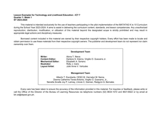 00 Matatag-Lesson Exemplar-TLE-ICT7_W1_v2 | PDF