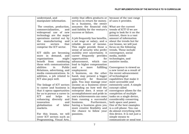 00 Matatag-Lesson Exemplar-TLE-ICT7_W1_v2 | PDF | Education industry ...