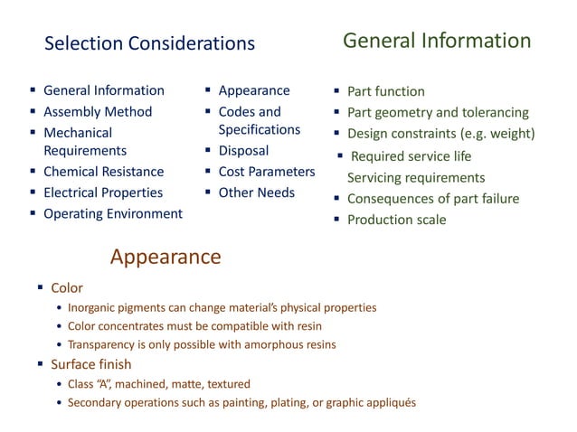 All About material selection for product design and development | PDF ...