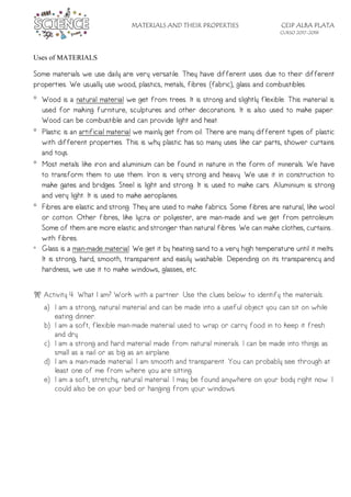 Materials notes | PDF | Woodworking | Arts and Crafts