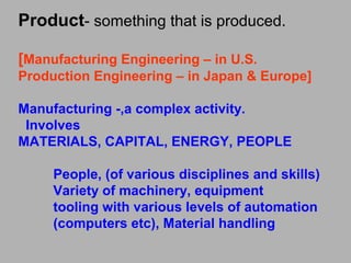 manufacturing science -NITC | PPT