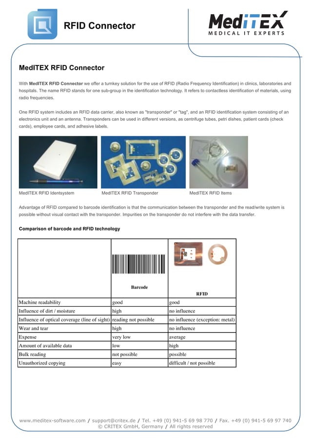 MedITEX IVF with RFID | PDF