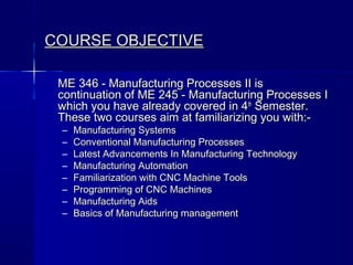 Manufacturing System Introduction | PPT | Mechanical and Industrial ...