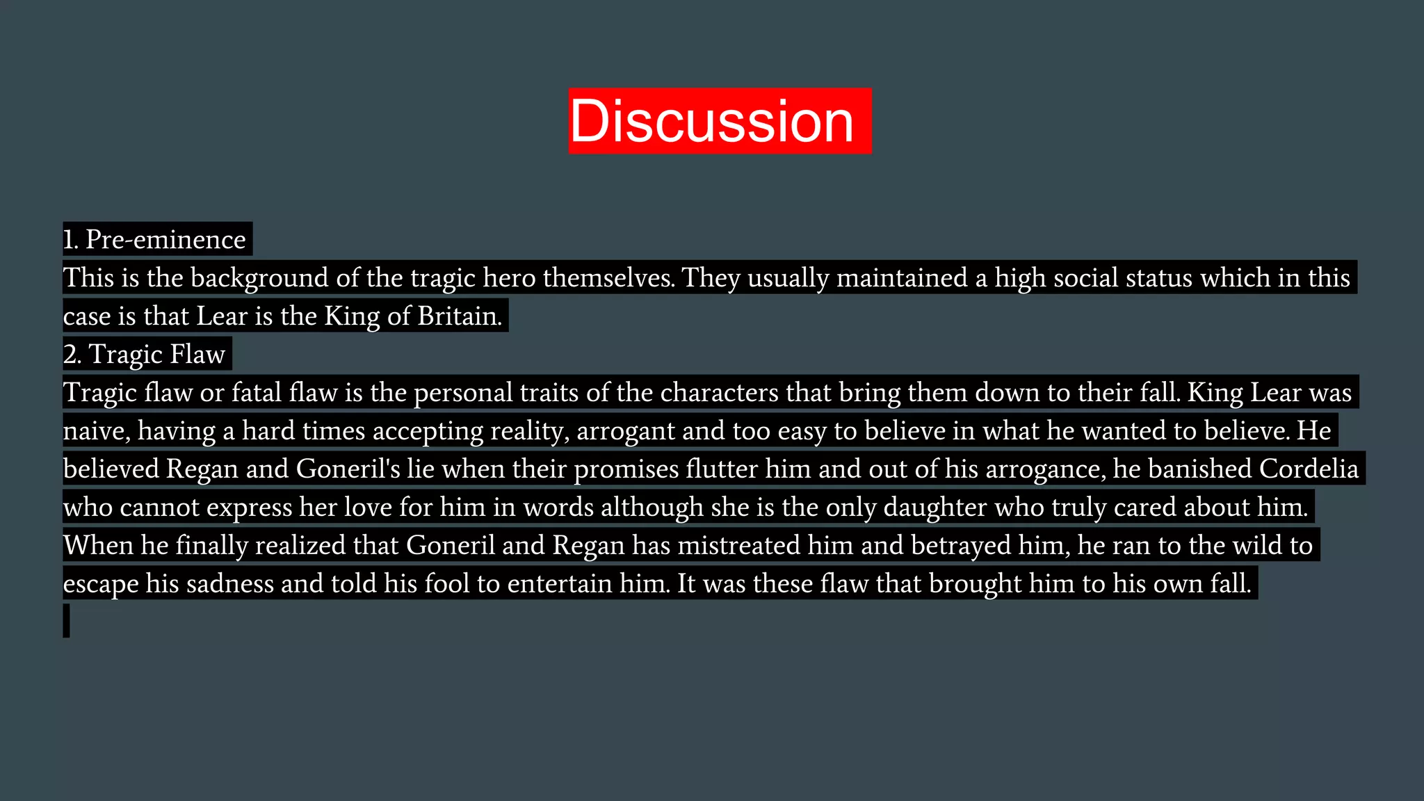 Tragic Hero in William Shakespeare's King Lear | PPTX