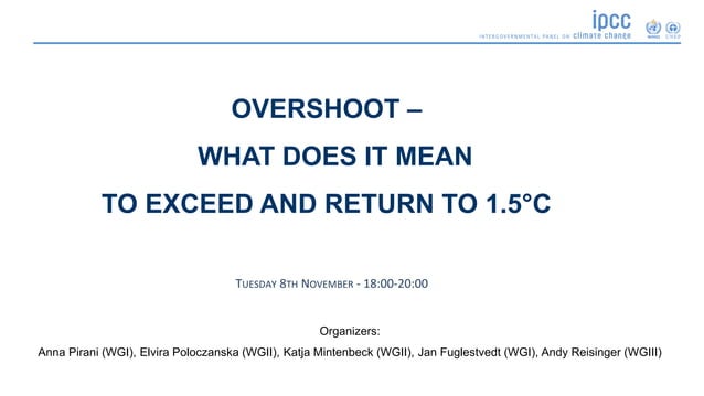 OVERSHOOT – What does it mean to Exceed and Return to 1.5°C | PPT