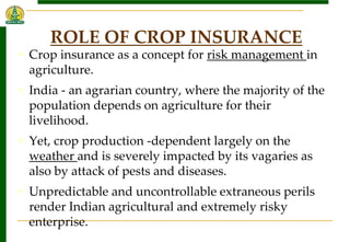 Crop and Livestock Insurance schemes: Coverage & procedures, loss ...