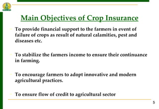Crop and Livestock Insurance schemes: Coverage & procedures, loss ...