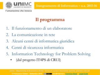 MODULO 00 - Presentazione del corso | PPT