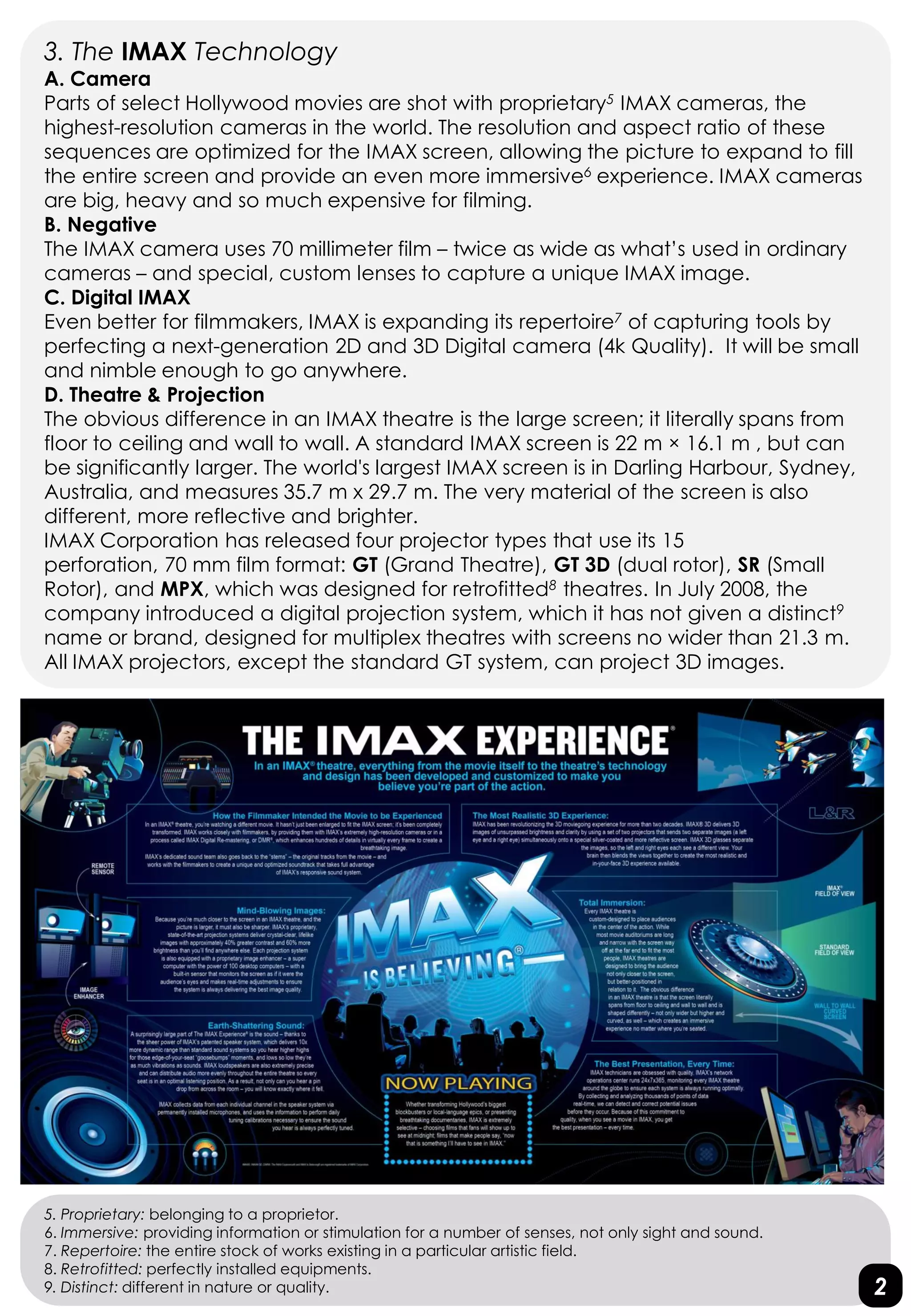 IMAX: A Brief Introduction | PDF
