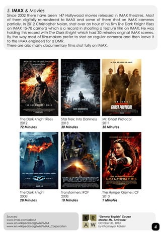 IMAX: A Brief Introduction | PDF