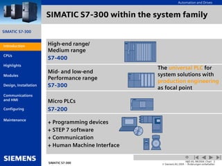 S7-300 PLC PRESENTATION FOR ENGINEERS AND TECHNICIANS | PPT