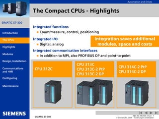 S7-300 PLC PRESENTATION FOR ENGINEERS AND TECHNICIANS | PPT