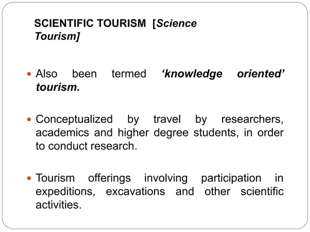 scientific tourism | PPT