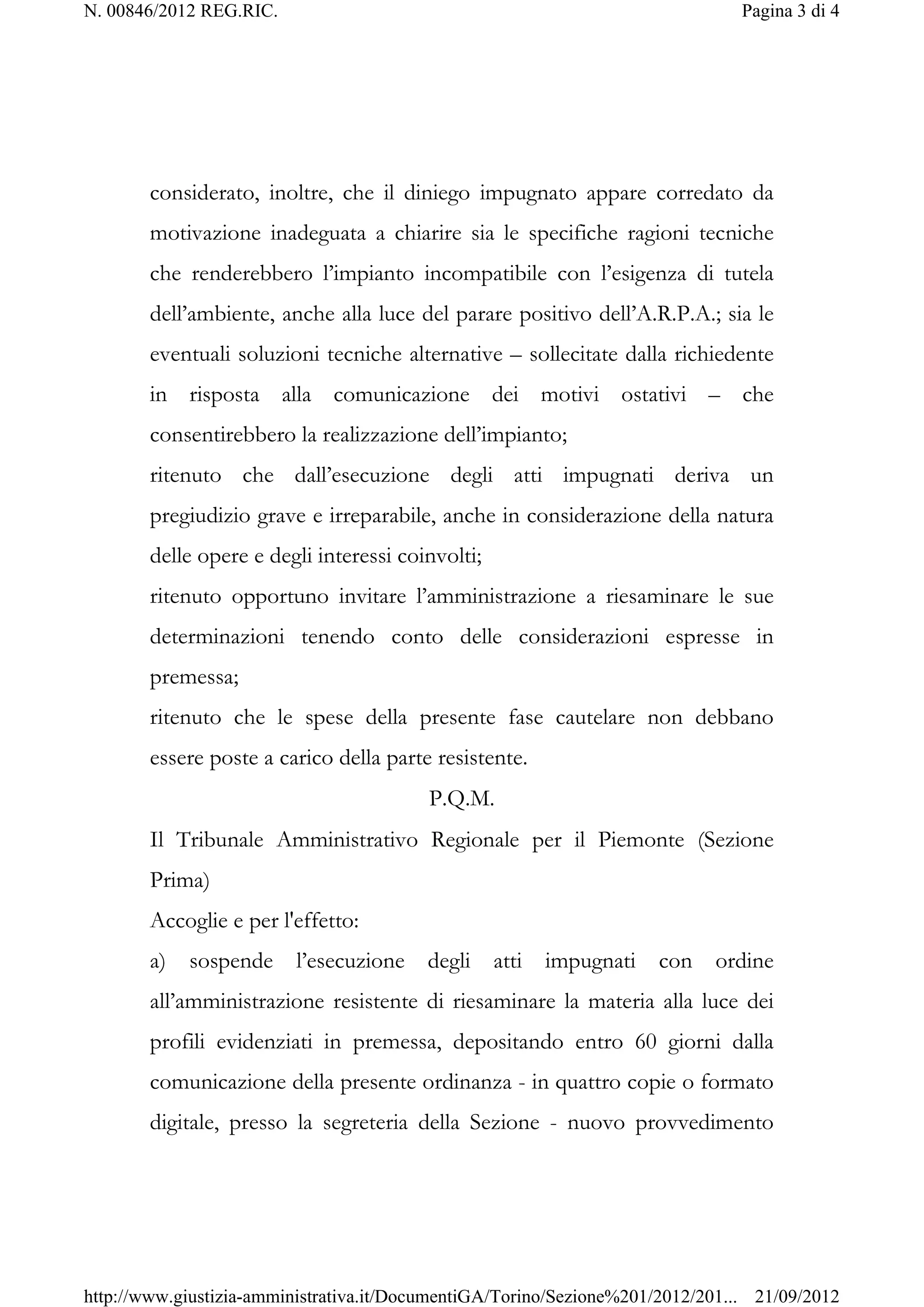 L'ordinanza del Tar a favore di H3G - Tre | PDF