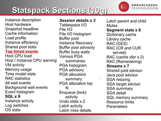 Oracle 10g Performance: chapter 00 statspack | PPT