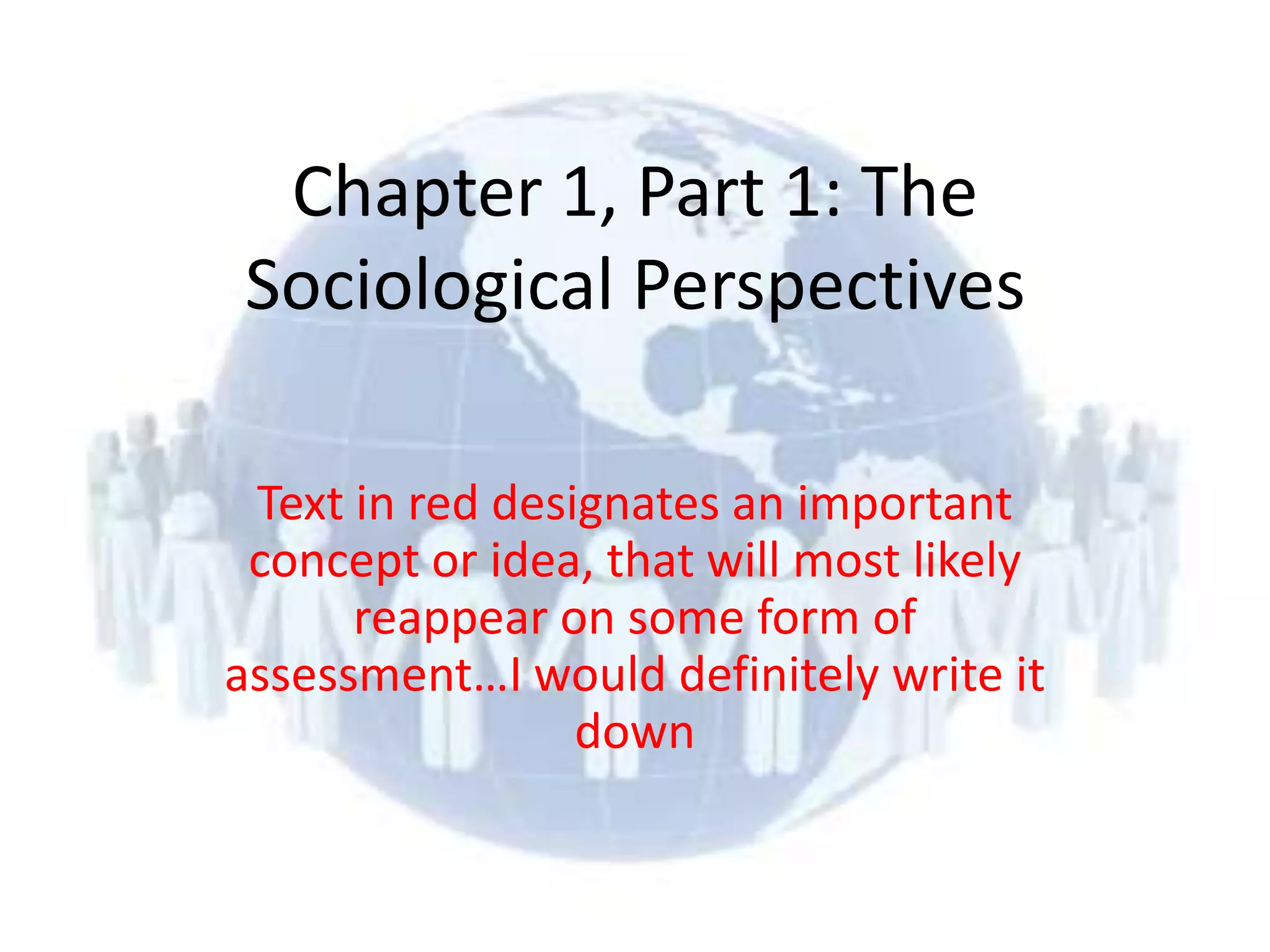 The Sociological Perspective part 1 | PPT