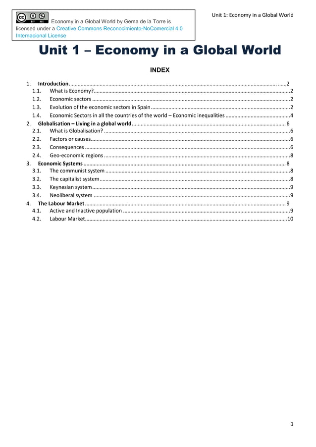 Unit 1: Economy | PDF