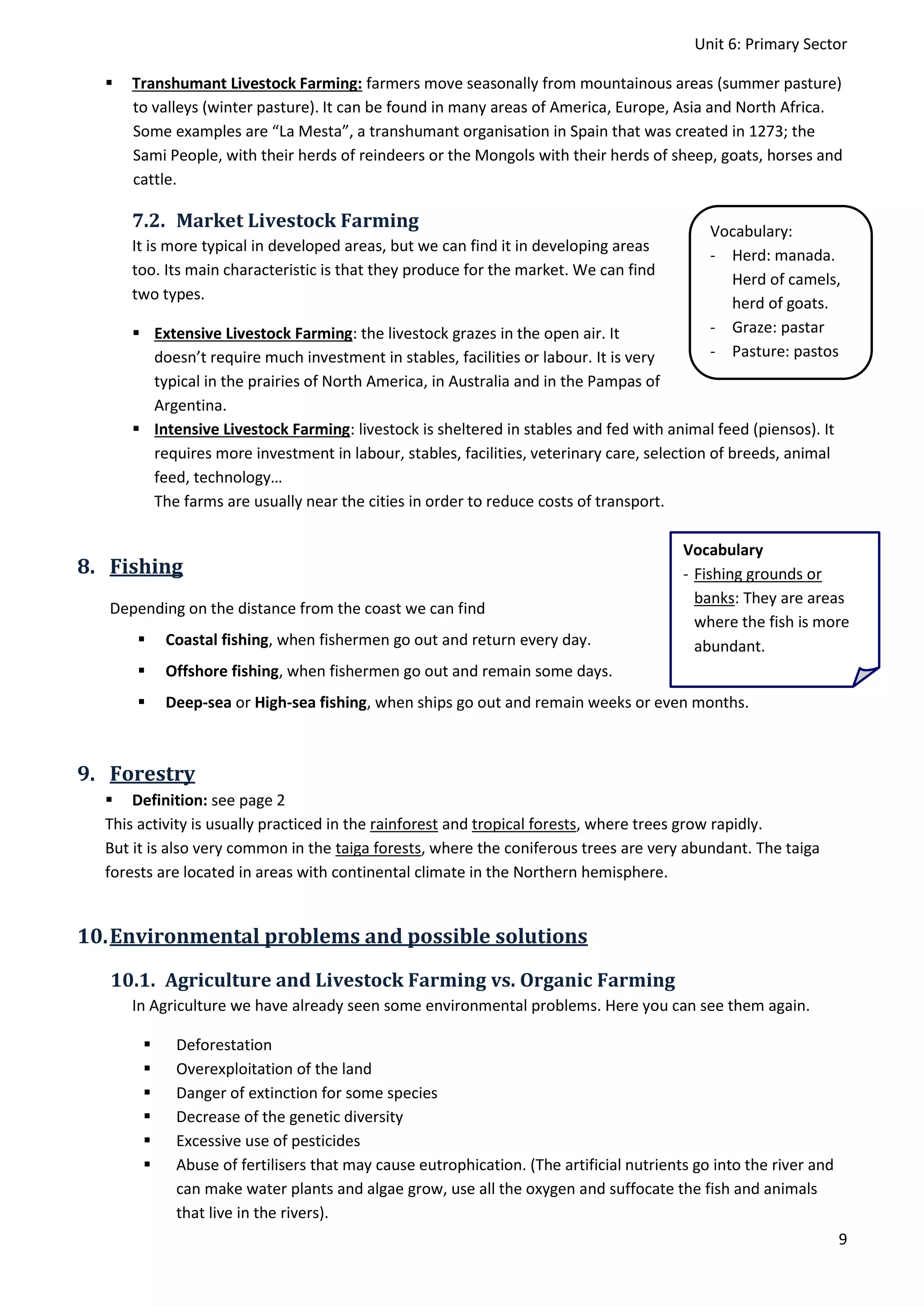 Unit 2 - Primary Sector | PDF