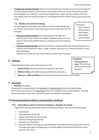 Unit 2 - Primary Sector | PDF