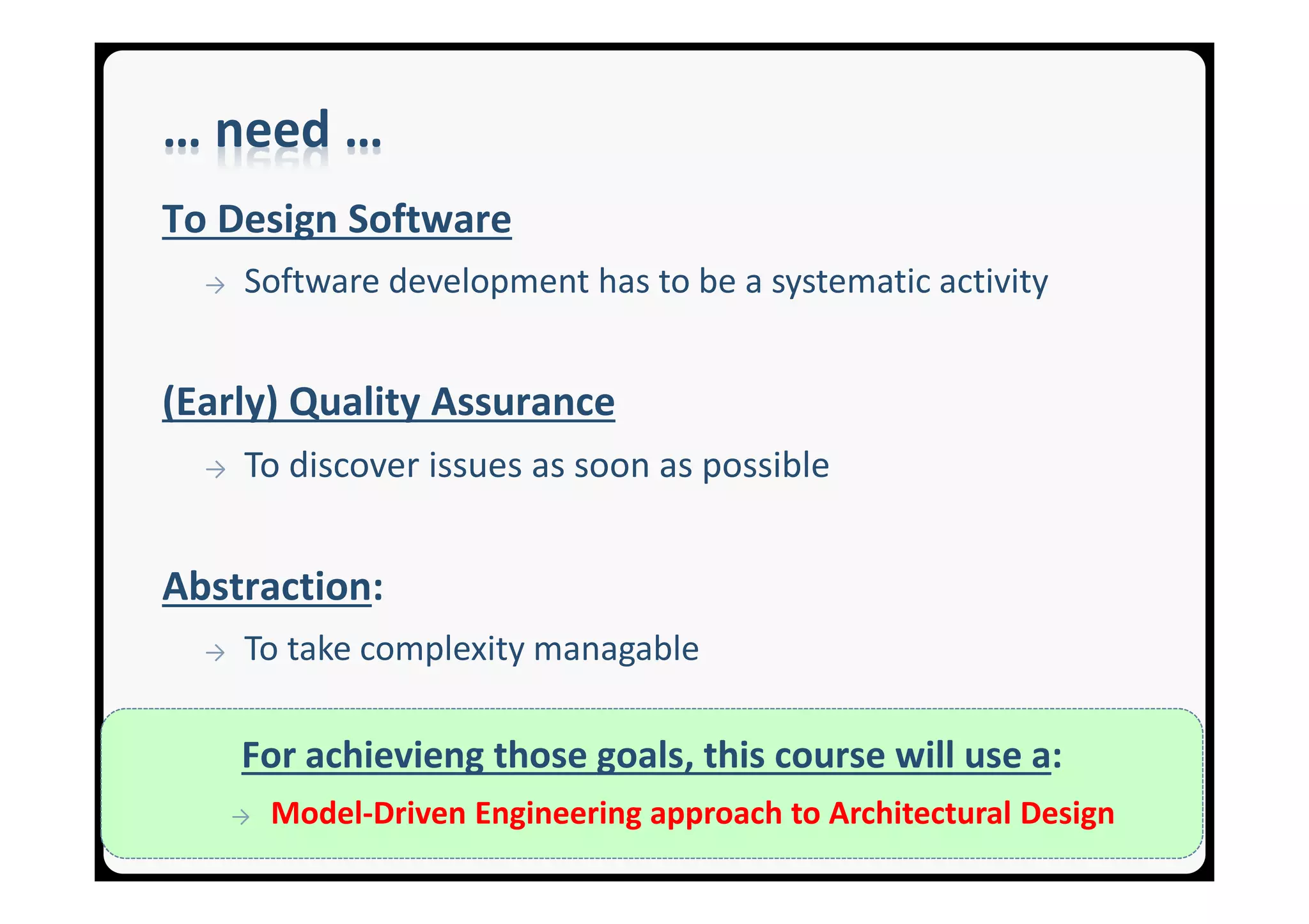00_Welcome to the Software Architecture Course | PDF