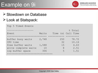 Oracle 10g Performance: chapter 00 sampling | PPT