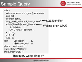 Oracle 10g Performance: chapter 00 sampling | PPT