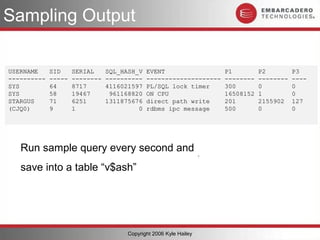 Oracle 10g Performance: chapter 00 sampling | PPT