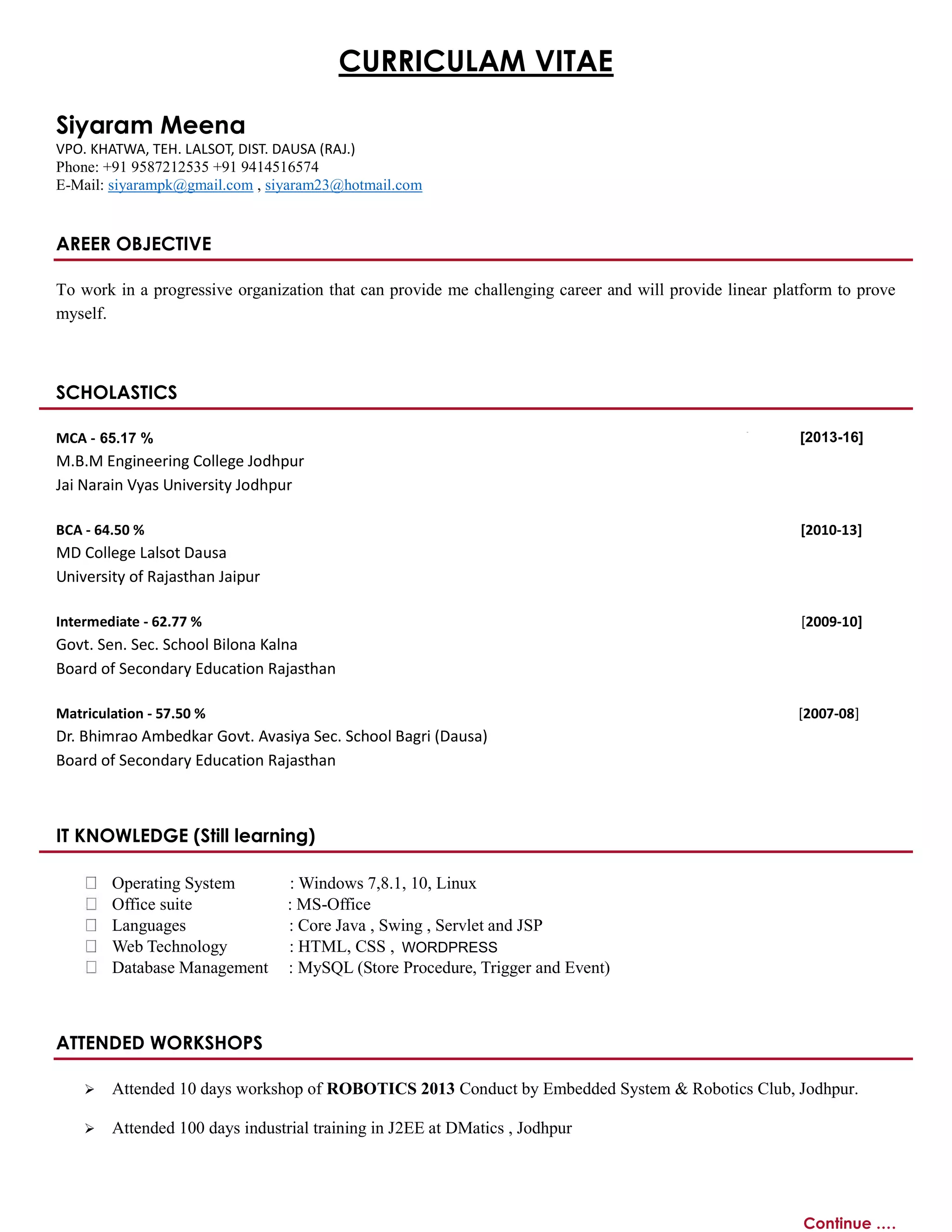 Resume 01 01-2017 updated | PDF