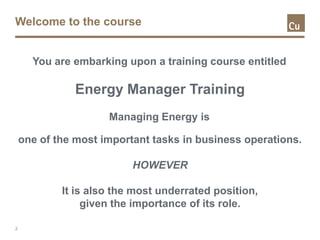 Energy Management Foundation Training - Module 1 | PPTX