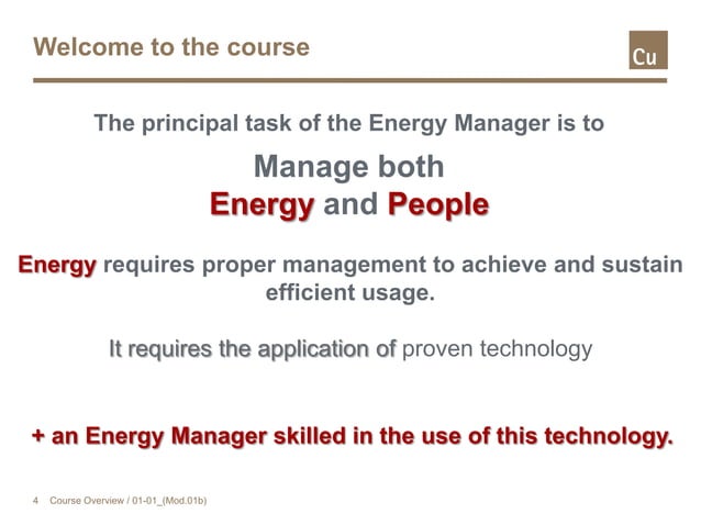 Energy Management Foundation Training - Module 1 | PPT