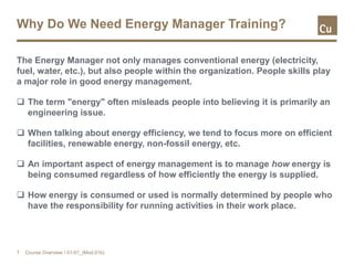 Energy Management Foundation Training - Module 1 | PPTX