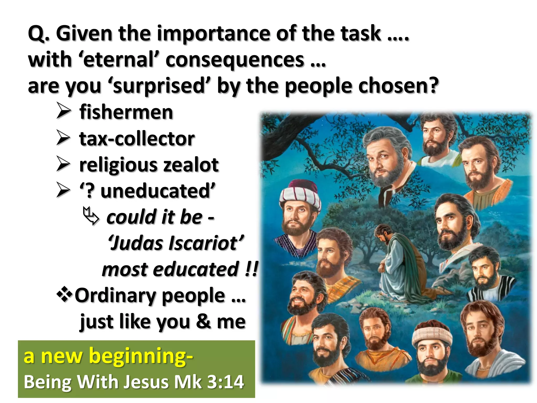 01 03 new beginning - being with jesus mark 3 14-15 final | PDF