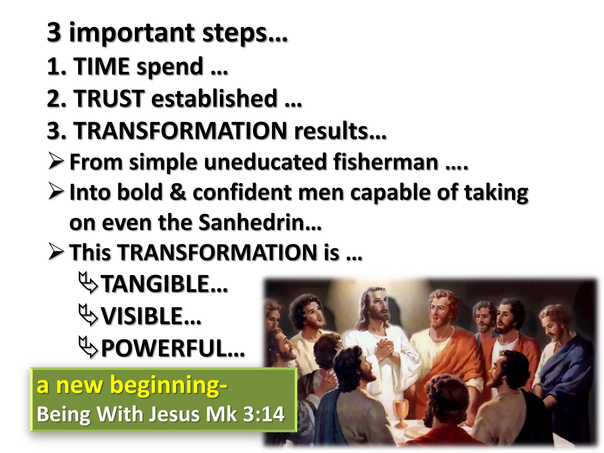 01 03 new beginning - being with jesus mark 3 14-15 final | PDF