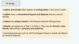 FS English Level 2 - April 1, 2023 (Writing: Letters and emails). | PDF