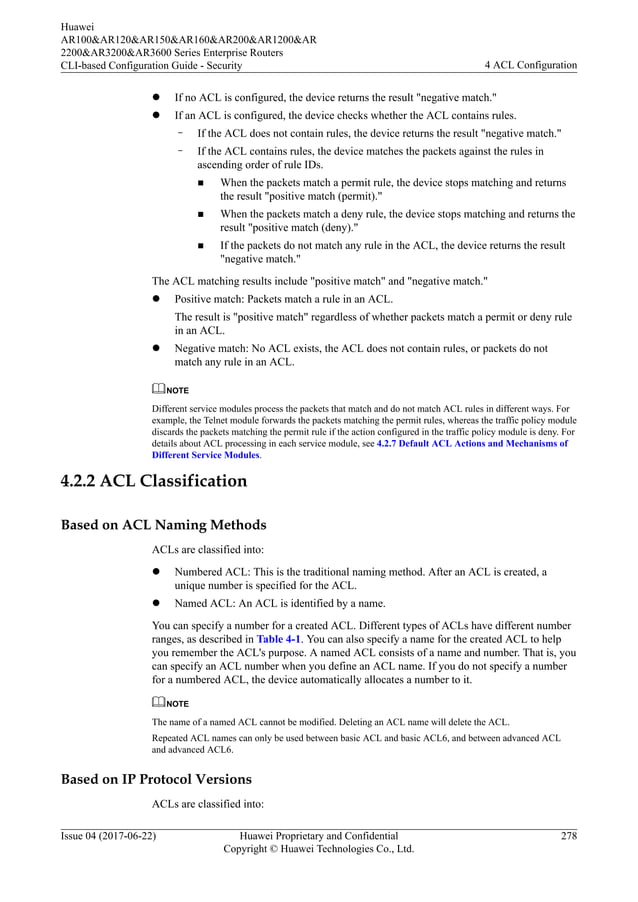 acl configuration | PDF | Computer Networking | Computing