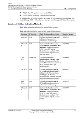 acl configuration | PDF | Computer Networking | Computing