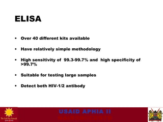 01.04 laboratory diagnosis and monitoring of hiv infection | PPT