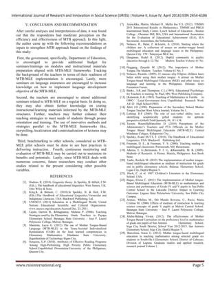 The Bridging Process: Filipino Teachers’ View on Mother Tongue | PDF