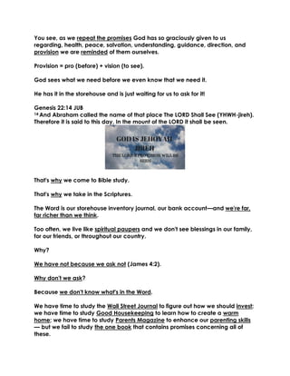 01-06-19, Genesis 32;24-32, Transformed, Jacob Wrestles With God | PDF