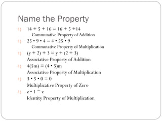 The Properties of Mathematics | PPT