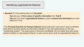 FS English Level 2 - July 1, 2023 (Reading: Organisational features). | PDF
